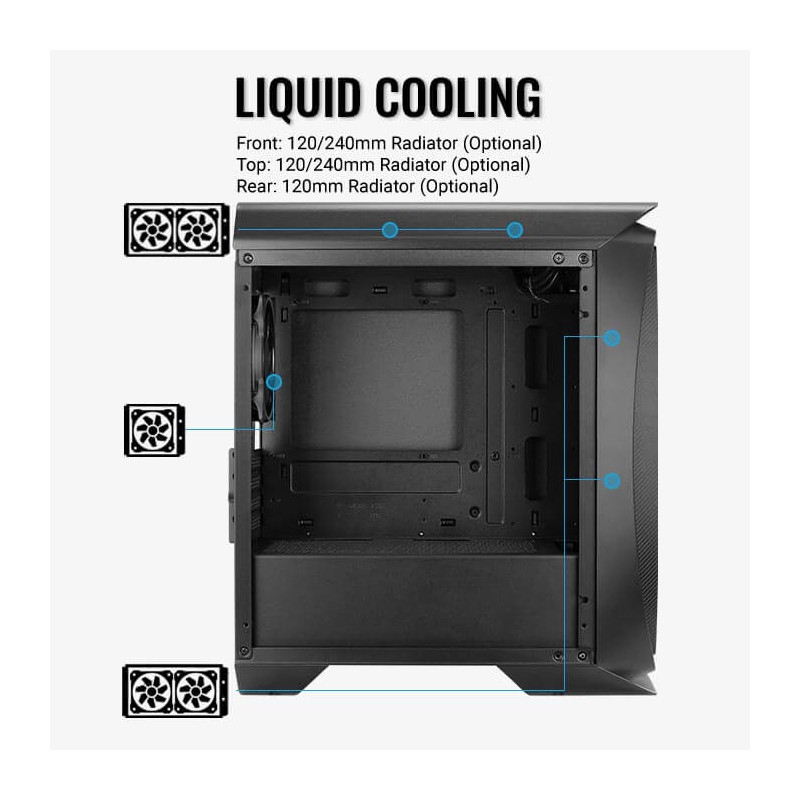 Boitier micro-ATX AeroCool Aero One Mini avec panneau vitré